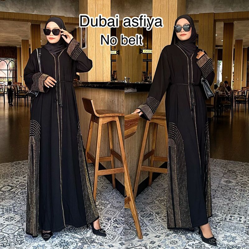 Jual Abaya Gamis Hitam Maxy Dress Fashion Muslim Busana Wanita Turkey ...