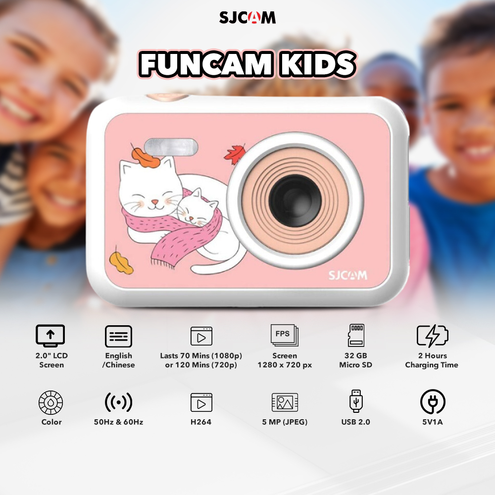 Jual SJCAM FUNCAM KIDS CAMERA kamera mini pocket digital anak-anak kids ...