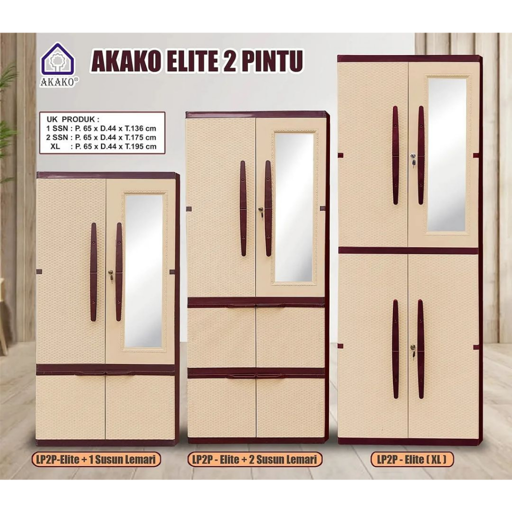 Jual AKAKO - LEMARI PAKAIAN GANTUNG 2 PINTU/ KODE: LP2P-ELITE | Shopee ...