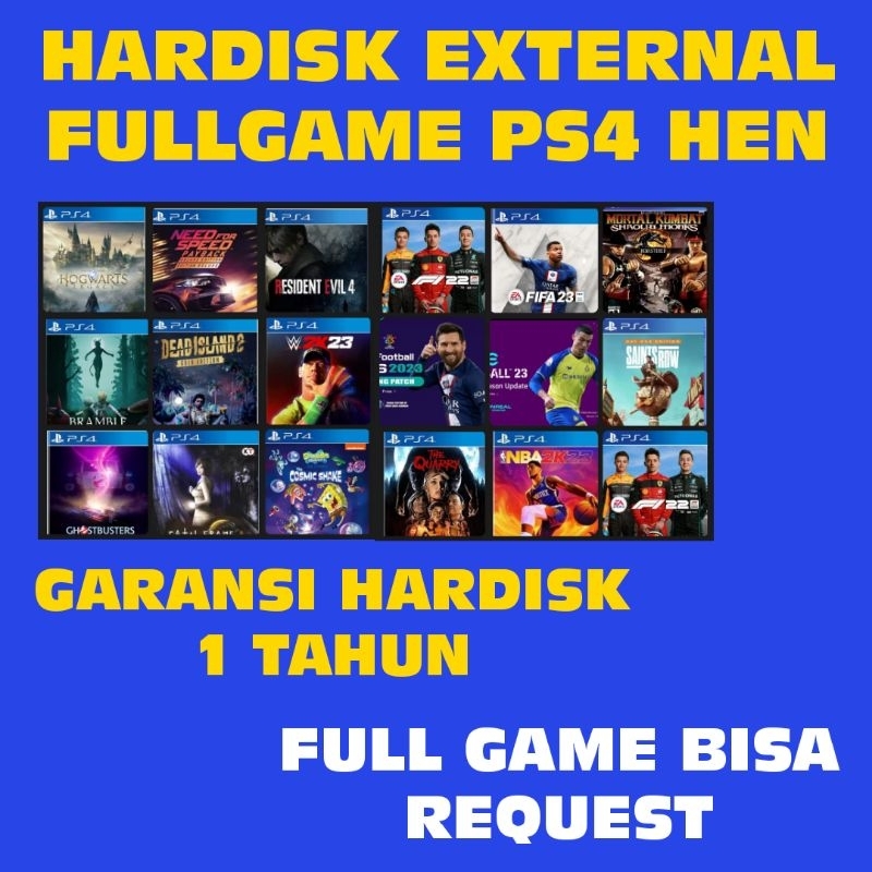 Jual Hardisk hdd hard disk external game pkg ps4 playstation 4 playstation 4 | Shopee Indonesia