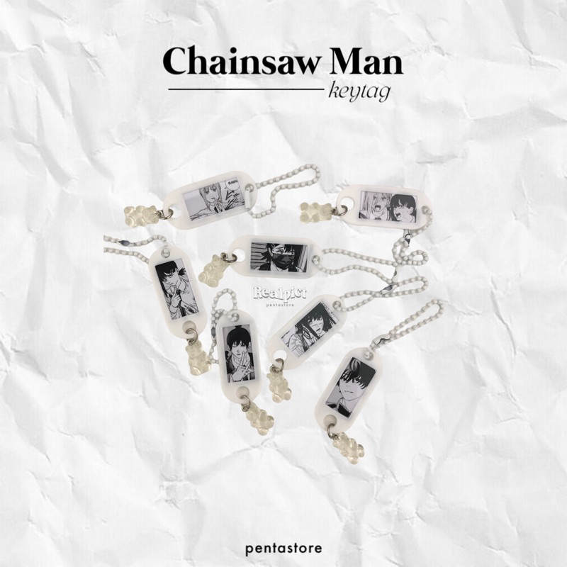 Jual Chainsaw Man Keytag ⋆ CSM Keyring Nametag Anime | Shopee Indonesia