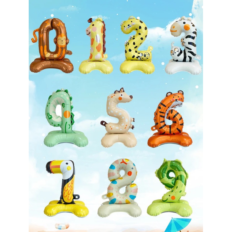 Jual BALON STAND ANGKA ANIMAL | Shopee Indonesia
