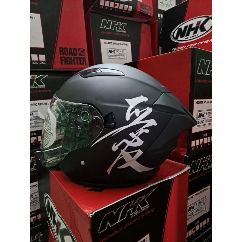 Jual HELM NHK R1 MAX KANJI NEW MOTIF HALF FACE ORIGINAL PRODUK | Shopee ...