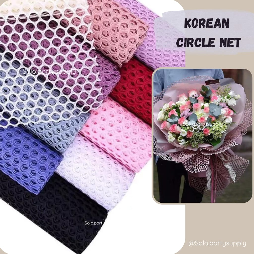 Jual ( SW ) TERLARIS NEW FLOWER MESH KOREAN CIRCLE NETT Korean Jaring ...