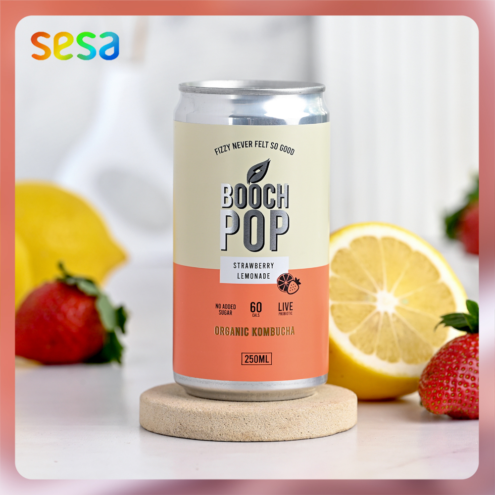 Jual Booch Pop - Organic Kombucha Strawberry Lemonade 250 ml | Shopee ...