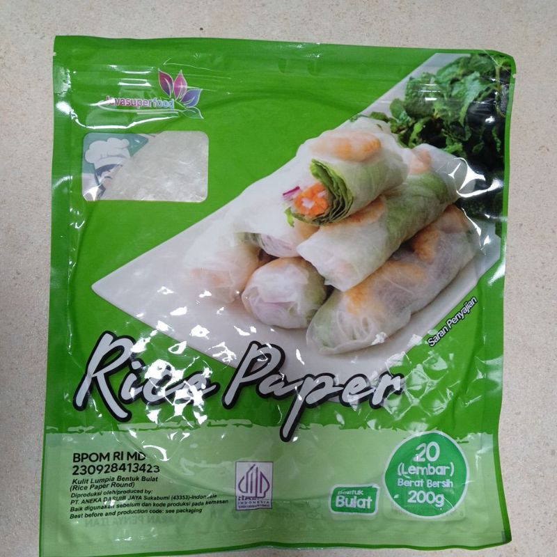 Jual rice paper java super food 200gr isi 20 lembar | Shopee Indonesia