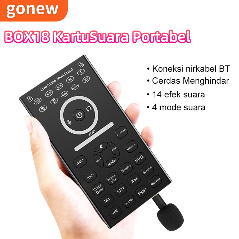 Jual Gonew BOX18/BOX19 Soundcard voice changers sound Bluetooth hand ...
