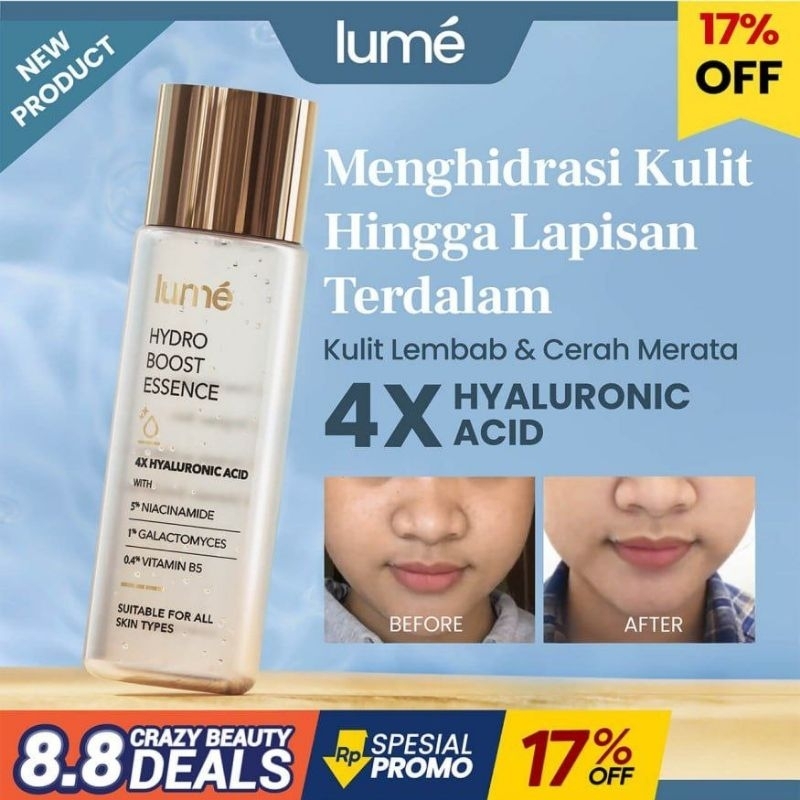 Jual ️Agen Lume ️ LUME Hydro Boost Essence 80 mL dan 33.5 mL ...
