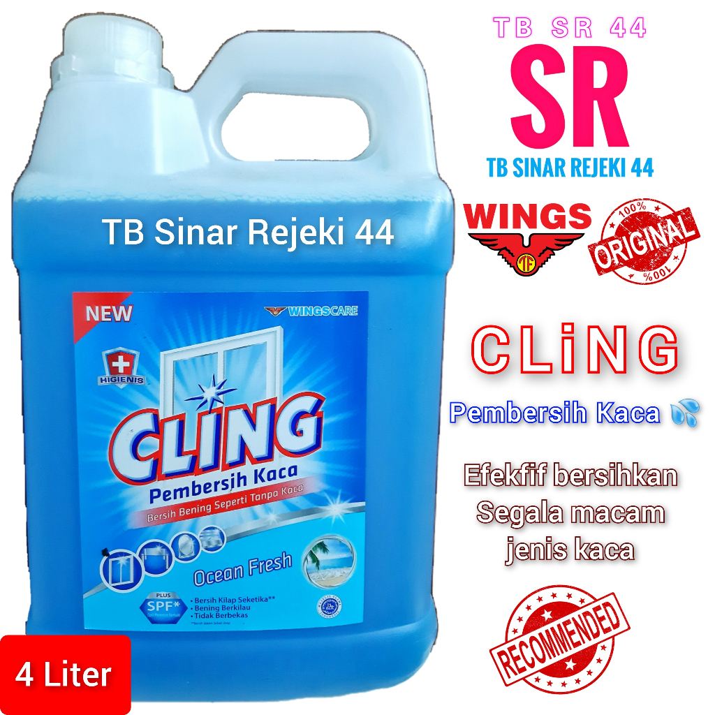 Jual NEW! CLING GLASS CLEANER 5 Liter Refill Jerigen Cairan Spray ...