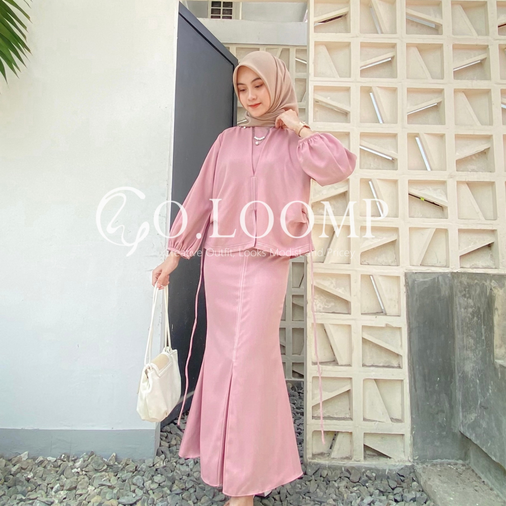 Jual Setelan Wanita Rok Korean Style Cassie One Set Kekinian | Shopee ...