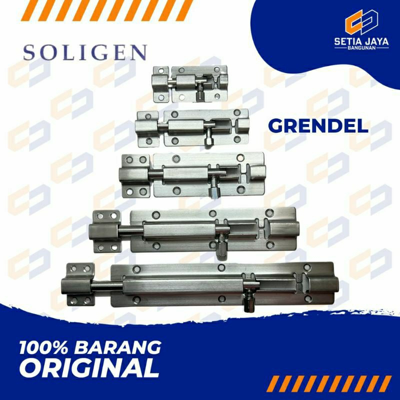 Jual Grendel / Slot Pintu / Jendela Soligen Stainless Steel 2 / 3 / 4 ...