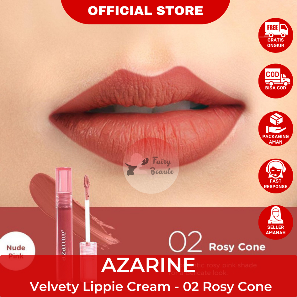 Jual AZARINE VELVETY LIPPIE CREAM LIP CREAM RED VELVET AZARIN TINT ...