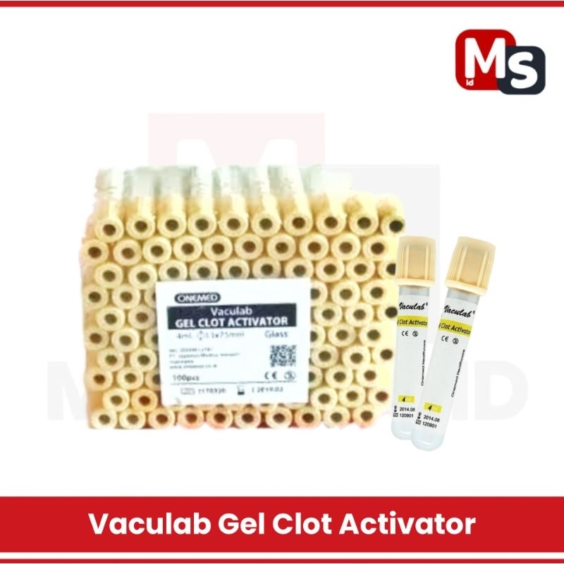 Jual Vaculab Gel Clot Activator 4 Ml Tabung PRP Vacutube Onemed Isi 100 ...