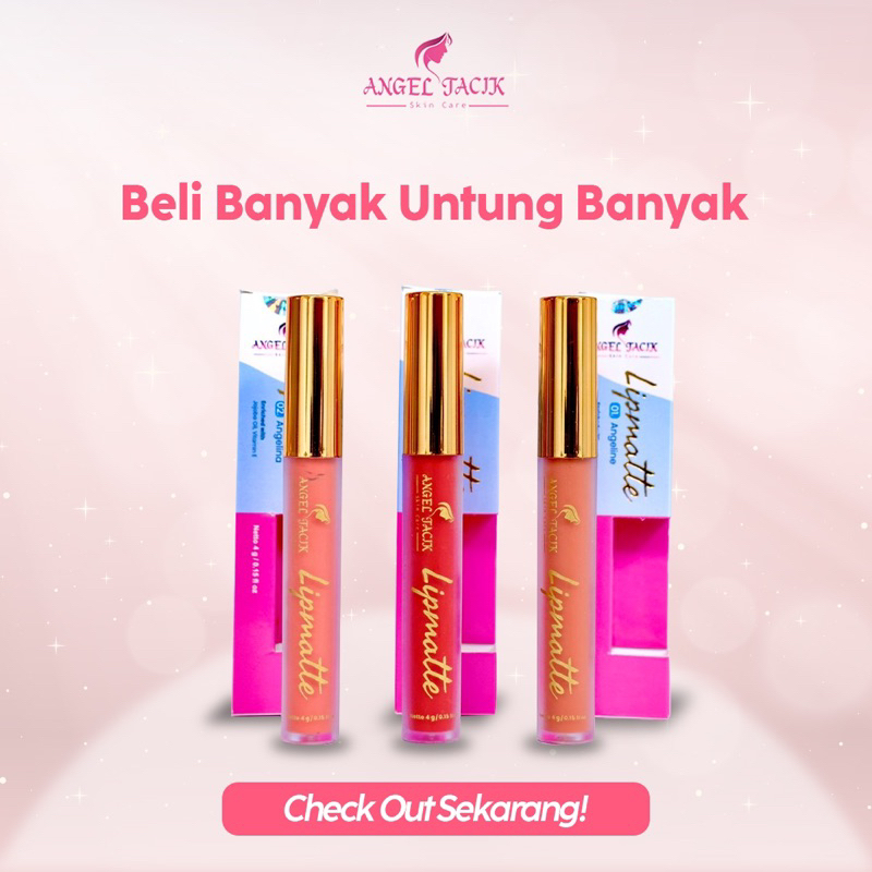 Jual ANGEL TACIK BUNDLING Lipstick 3 PCS ( LipCreamMatte ) Bubble Gum ...