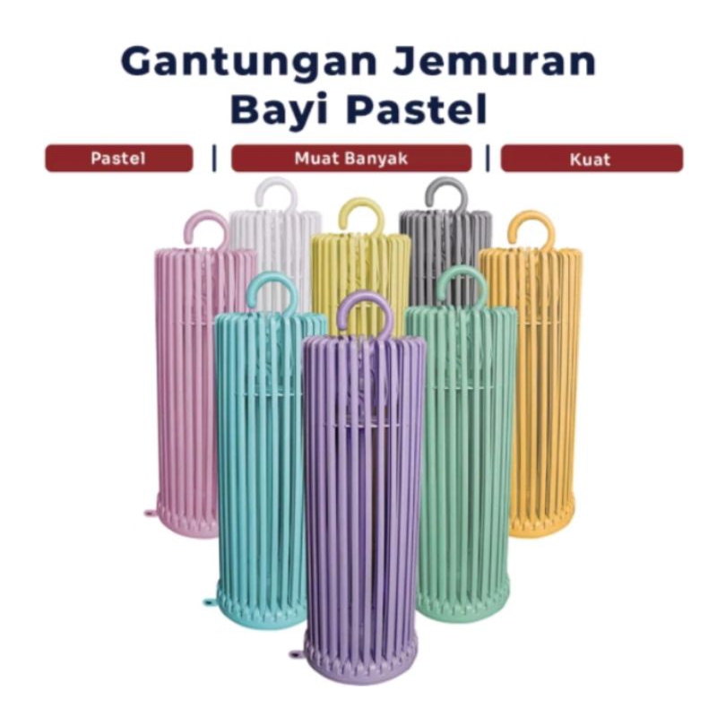 Jual fs farsal gantungan jemuran baju bayi pastel 30 stick | Shopee ...