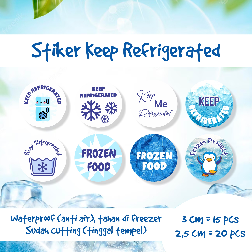 Jual Stiker Keep Refrigerated Stiker Simpan Dalam Kulkas Waterproof ...