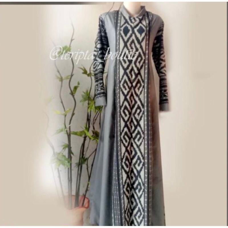 Jual Abaya tenun gamis tenun troso | Shopee Indonesia