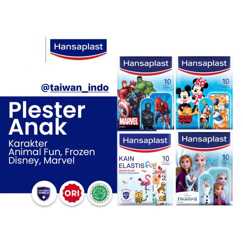 Jual Hansaplast Karakter / Hansaplast Anak isi 10 pcs / Plester Kain ...