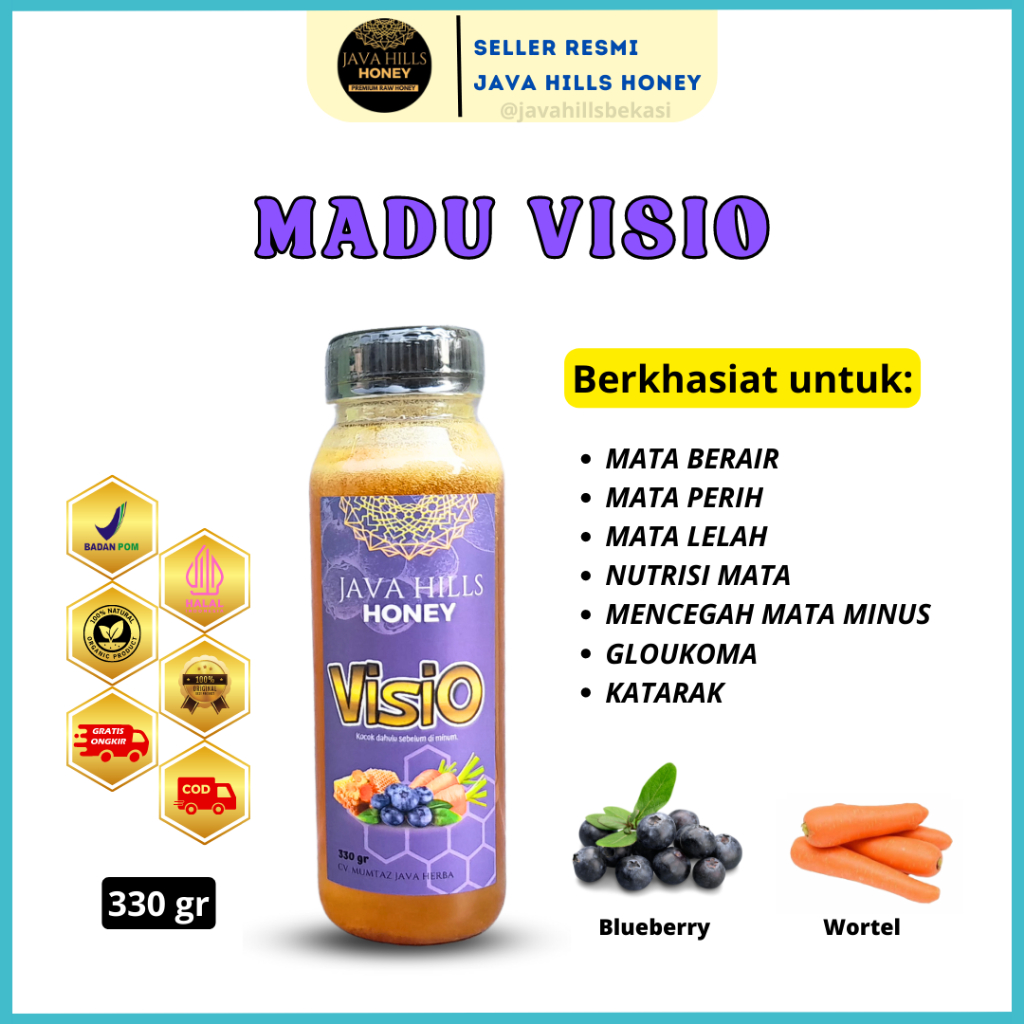 Jual Madu Visio Java Hills Honey - Vitamin Mata Madu Herbal Alami Lebih ...