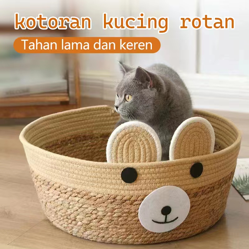 Jual Petopedia Kasur Kucing Cat Bed Ranjang Kucing Rotan Organik 100% ...
