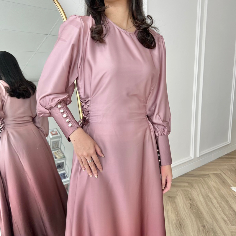 Jual Hoolaqueen - Dress Armany Gradasi - Dress Princess - Dress Satin ...