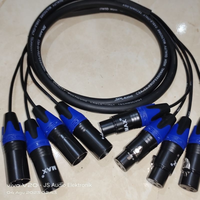 Jual kabel snake 4ch panjang 1,5meter kabel merk SPL AUDIO CSA-04 ...