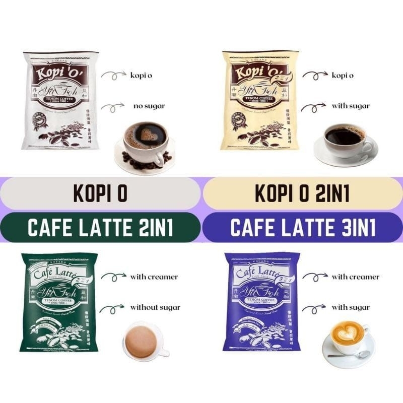 Jual Yit Foh Kopi Tenom Coffee Cafe Latte Kopi O | Shopee Indonesia