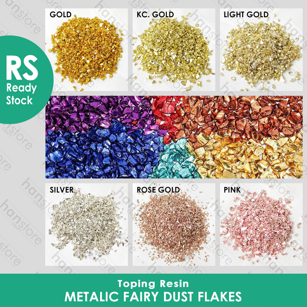 Jual RS 10 gr / 20 gr Metalic Fairy Dust Flakes Chips / Kerajinan ...