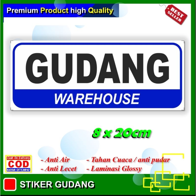 Jual Stiker new gudang warehouse sticker tempat penyimpanan barang ...