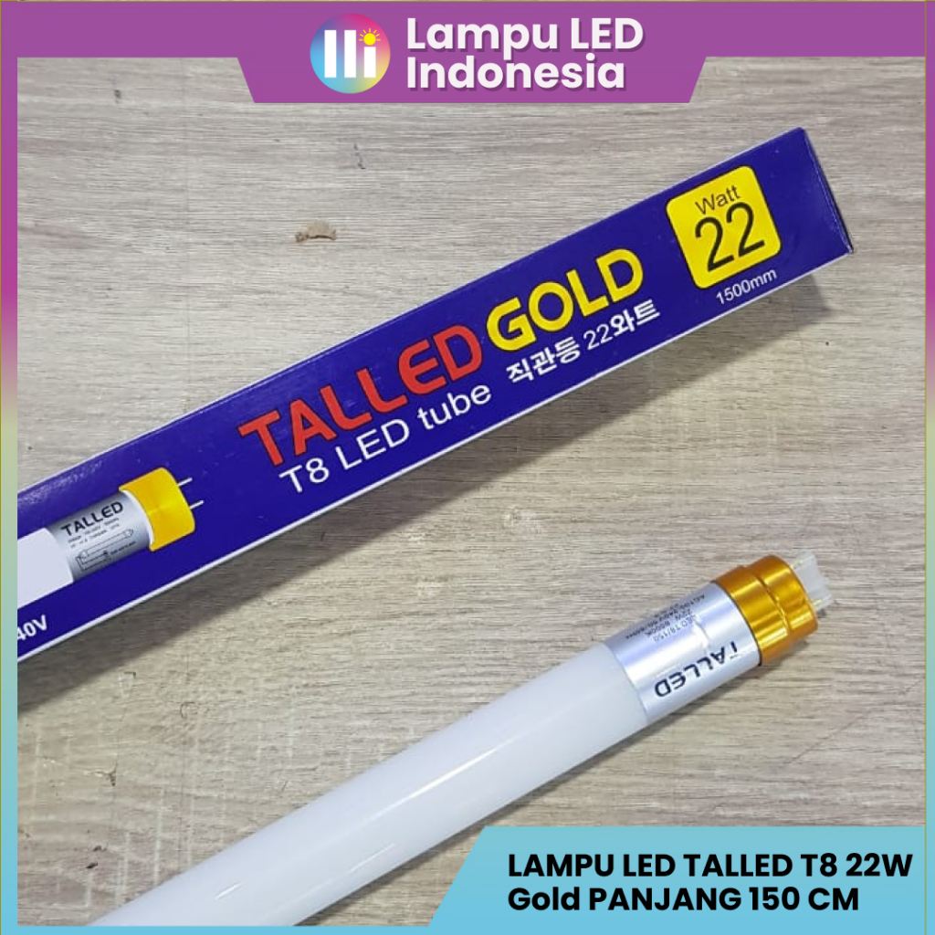 Jual Lampu LED Talled T8 Gold 22W panjang 150 CM 2310 L Garansi 6 Bulan ...