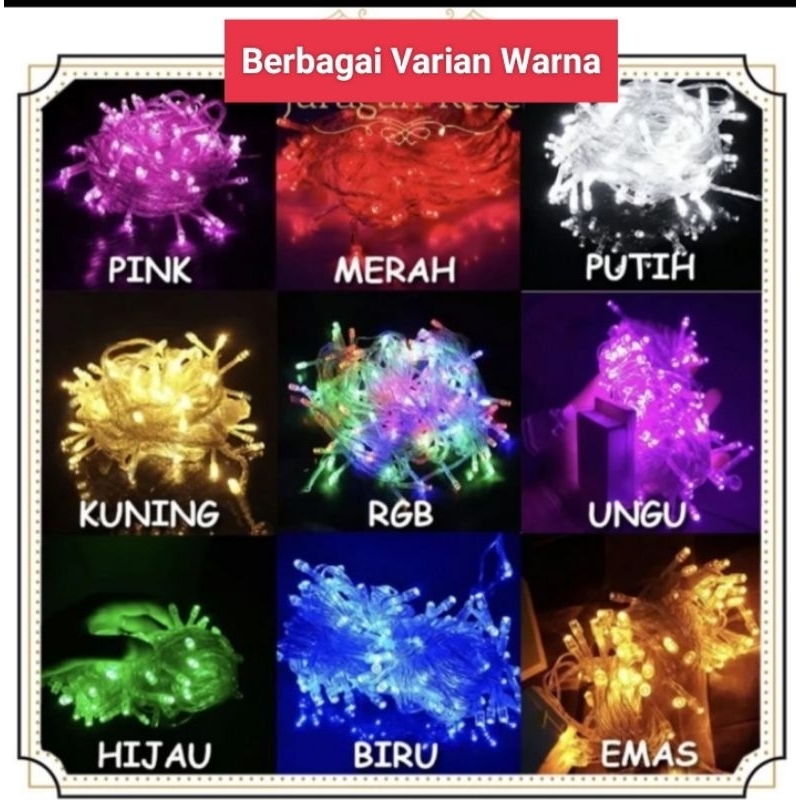 Jual Lampu Natal / Tumbler Warna Warni Rainbow Merah Putih Biru Kuning ...