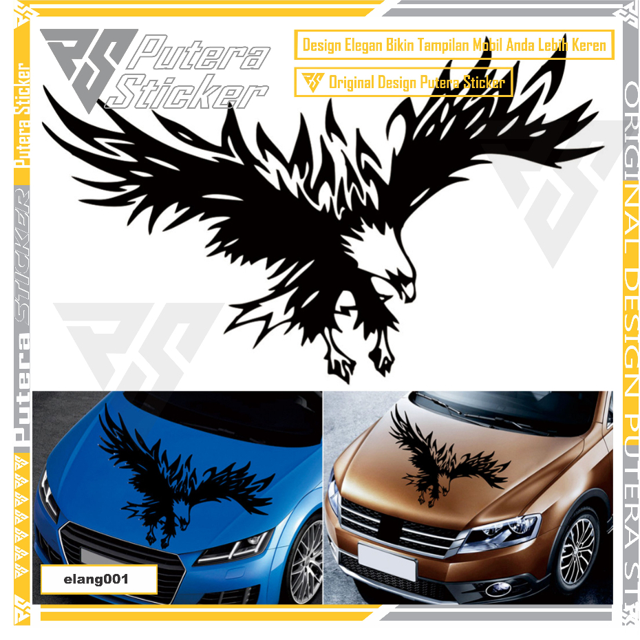 Jual ELANG001 stiker stiker mobil elang stiker cutting pola elang ...