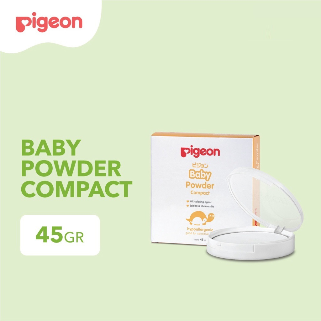 Jual Pigeon Baby Compact Powder Cake Full || Refill + Puff 45gr II ...
