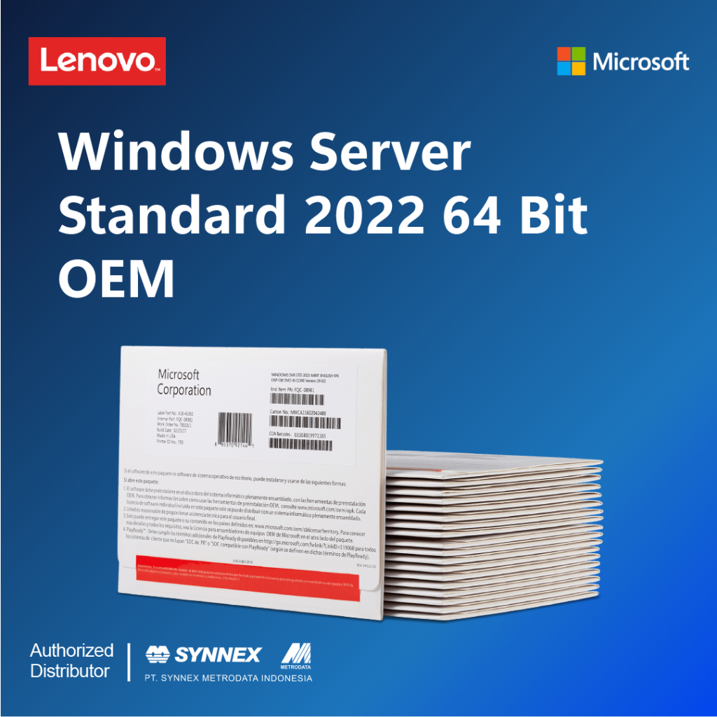 Jual Microsoft Windows Server Standard 2022 64Bit English 1Pack DSP OEI ...