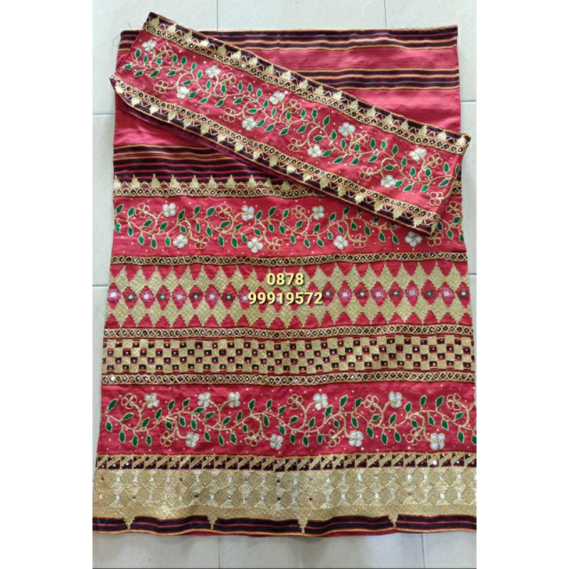 Jual tapis benang asli sulam tangan songket lampung kain selendang ...