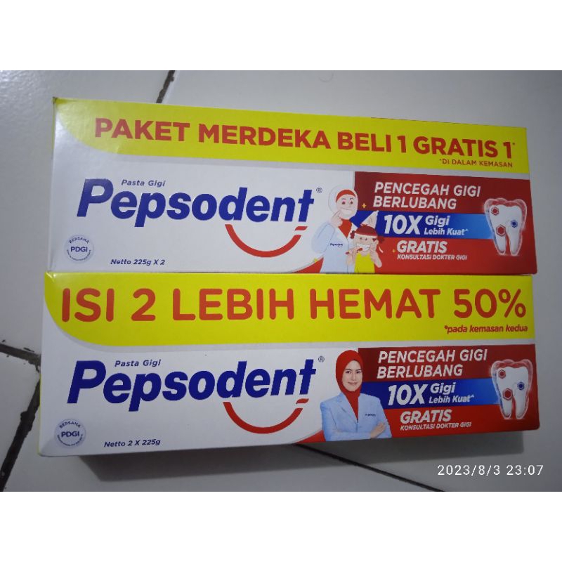 Jual Pepsodent 225gr isi 2 (1box isi 2) | Shopee Indonesia