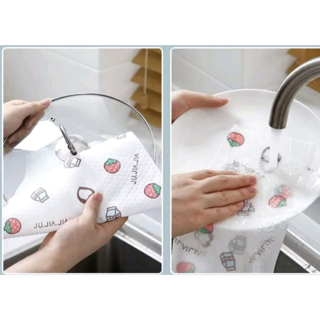 Jual Kain Lap Dapur Tisu Roll Motif Kain Lap Tissue Anti Minyak ...