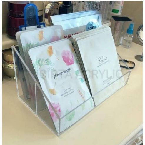 Jual Rak masker / Tempat masker 2 sekat akrilik | Shopee Indonesia