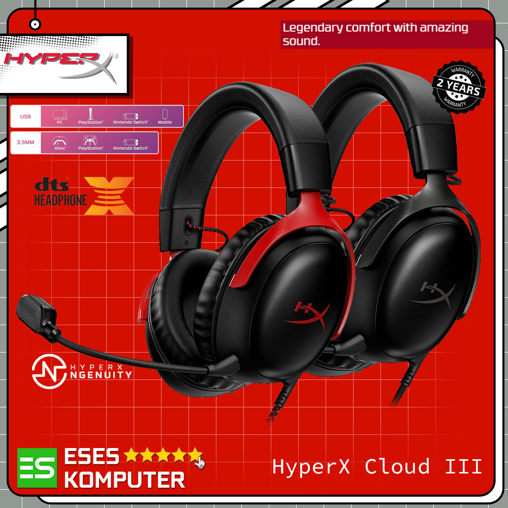 Jual Headset HyperX Cloud III / Cloud 3 | Headset Gaming | Shopee Indonesia