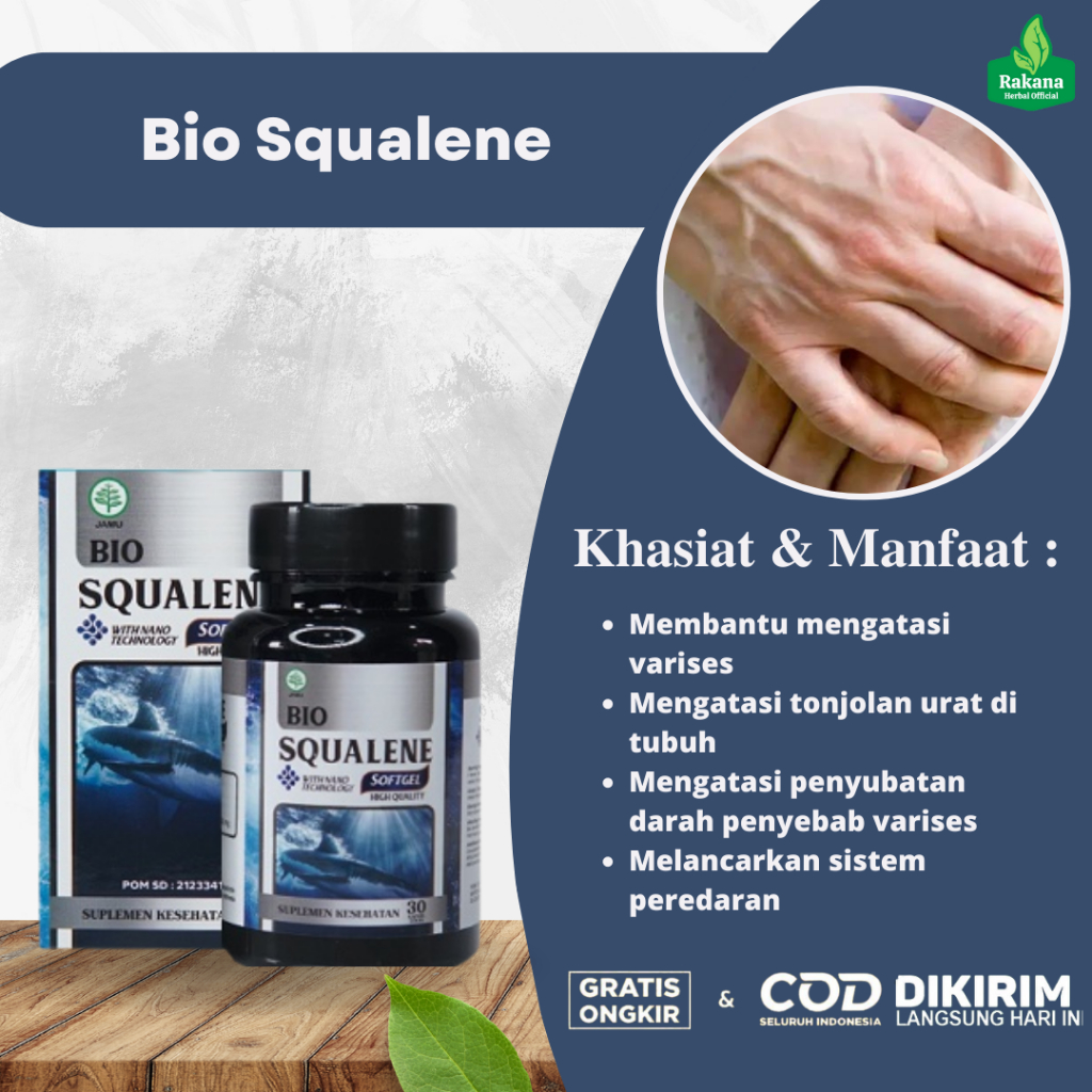 Jual BIO SQUALENE Obat Herbal Varises Di Tangan, Obat Urat Menonjol Di ...