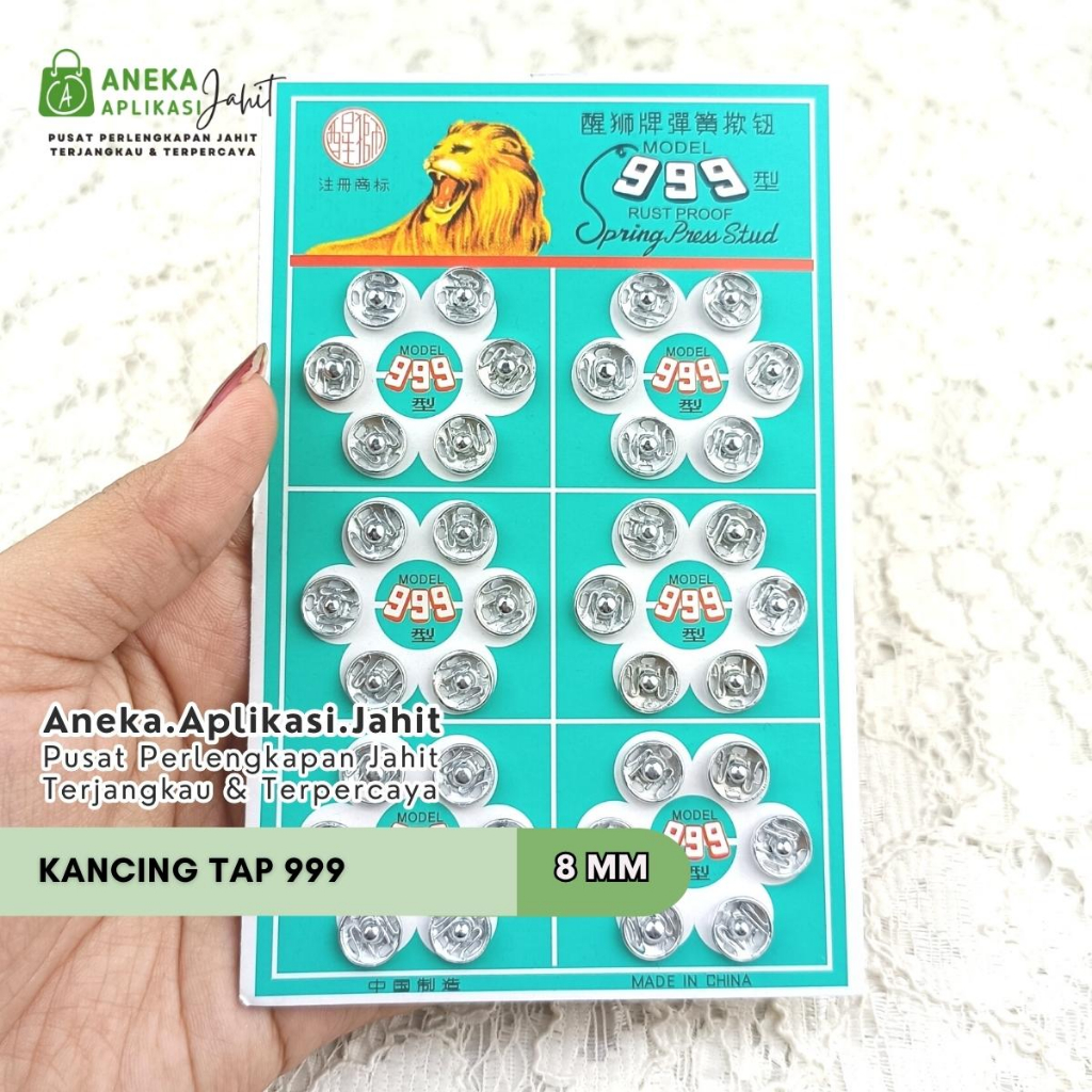 Jual 1 PAPAN (6 SET) KANCING TIP BESI / KANCING JEPRET / KANCING CETET ...