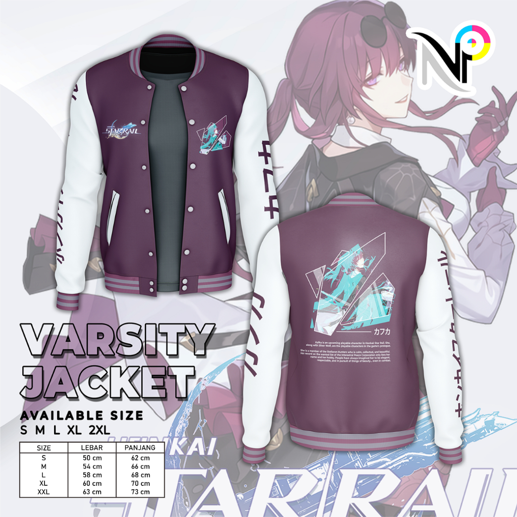 Jual Jacket Varsity / Varsity Jacket Honkai Star Rail KAFKA | Shopee ...