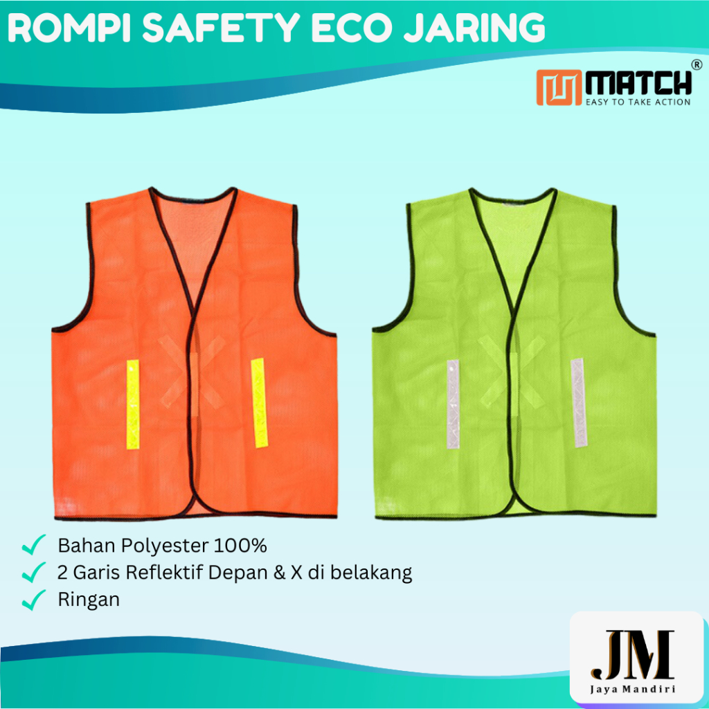Jual MATCH Rompi Proyek Safety K3 Jaring Jala Rompi Keselamatan Kerja ...