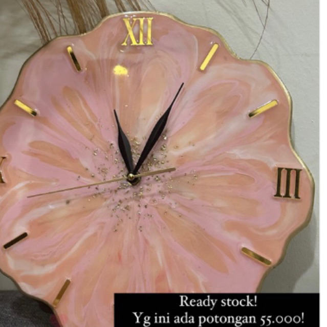 Jual jam meja estetik resin aesthetic desk clock gift hadiah kado ...
