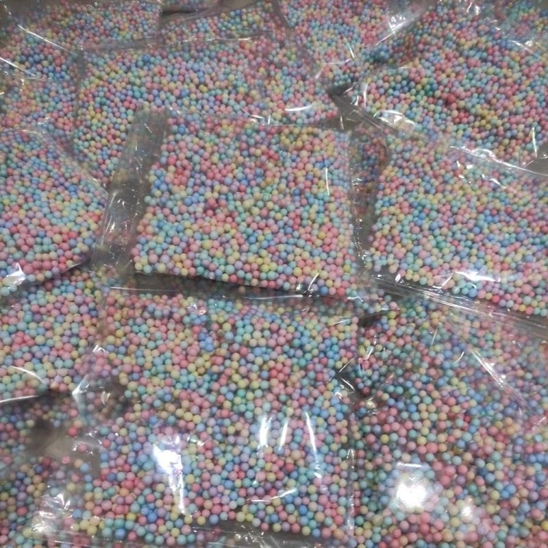 Jual Biji Styrofoam warna warni / biji gabus untuk tambahan souvenir ...