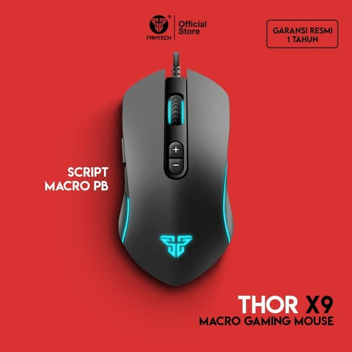 Jual Fantech Thor X9 Mouse Gaming Macro 4800 DPI Wired USB Murah ...