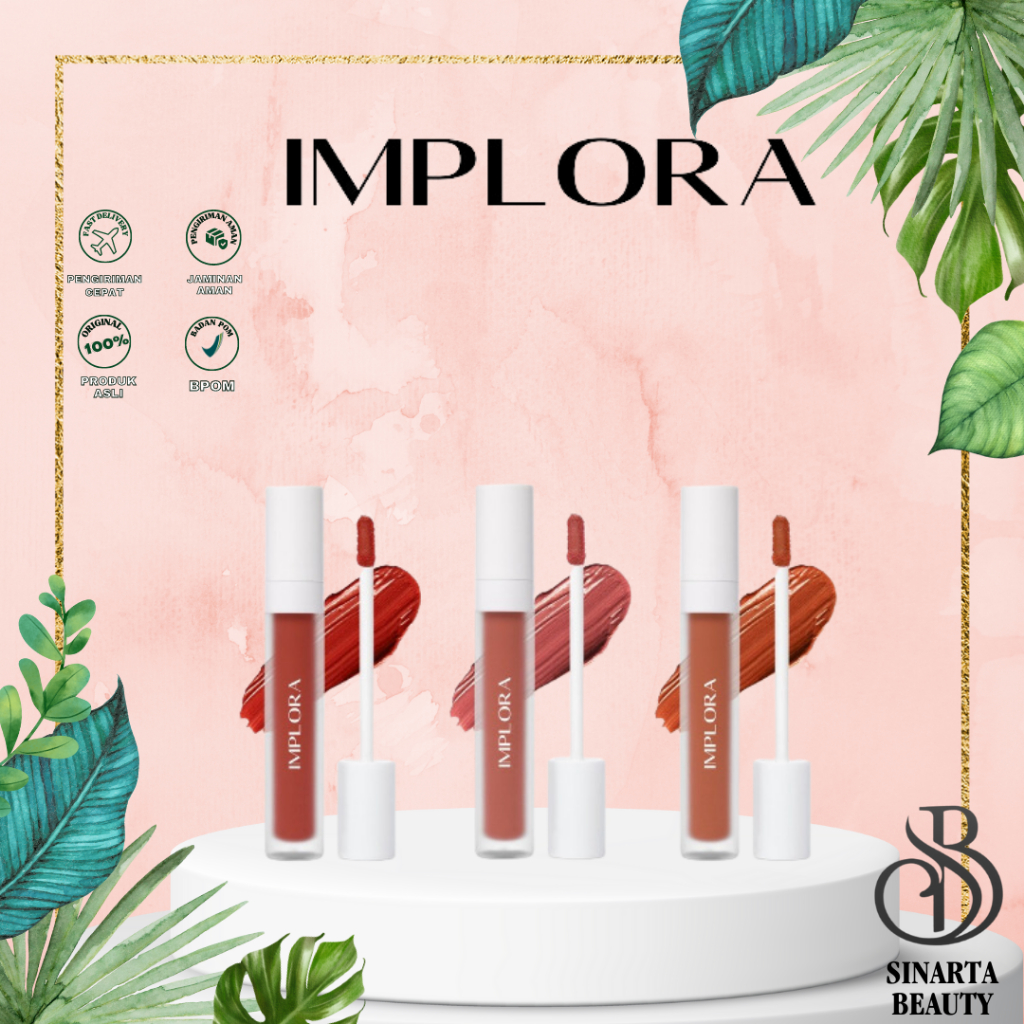 Jual SINARTA BEAUTY | IMPLORA LIP VELVET 4,6gr | implora lip velvet | ringan BPOM | Shopee Indonesia