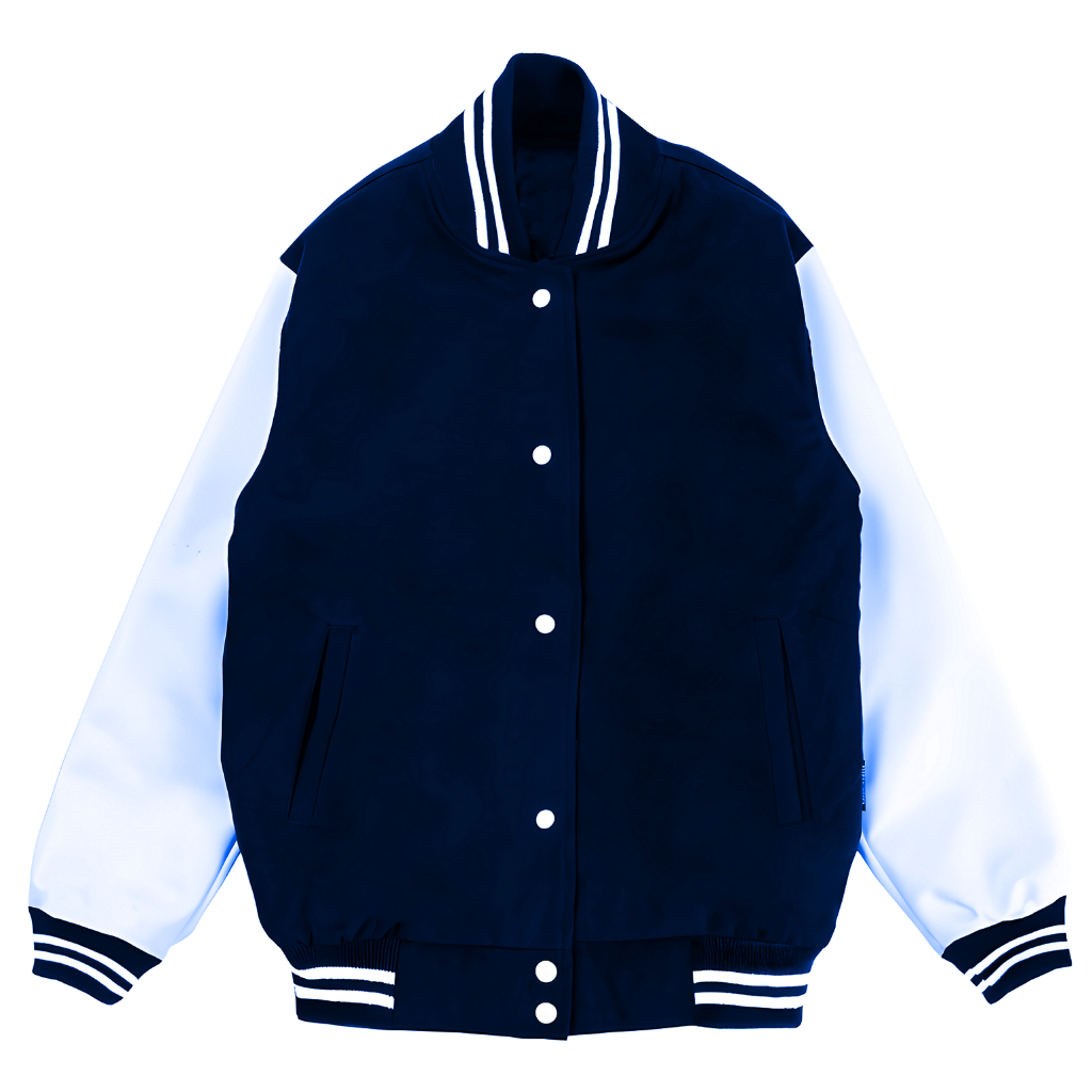 Jual Jaket Baseball Polos / Jaket Varsity Polos Warna Hitam Navy dan ...