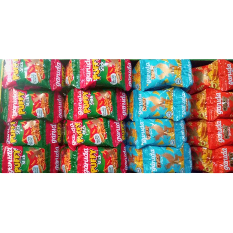 Jual Baru Garuda Puffy Stick, Garuda Crunchy O Corn Renceng Isi 10 Pcs ...