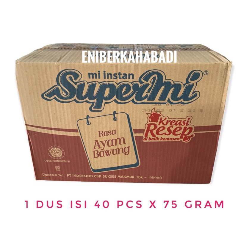Jual Supermi Ayam Bawang exp Agustus 26 1 dus isi 40 pcs x 75 gram ...